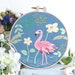 Embroidery Kit Full Kit,flamingo Embroidery Pattern,hand Embroidery Kit ...