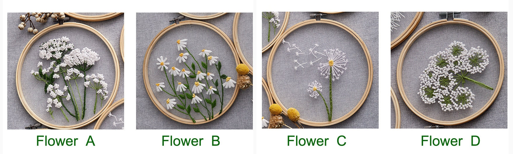 Plants Transparent Embroidery Kit for Beginnerflower Diy Kit - Etsy