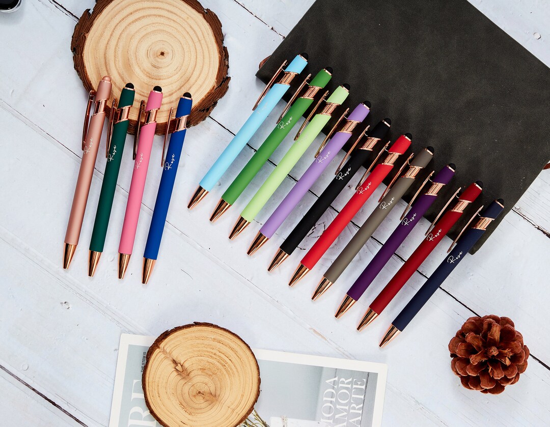 Personalized Luxurious Soft Touch Ballpoint Pen, Customized Ballpoint ...