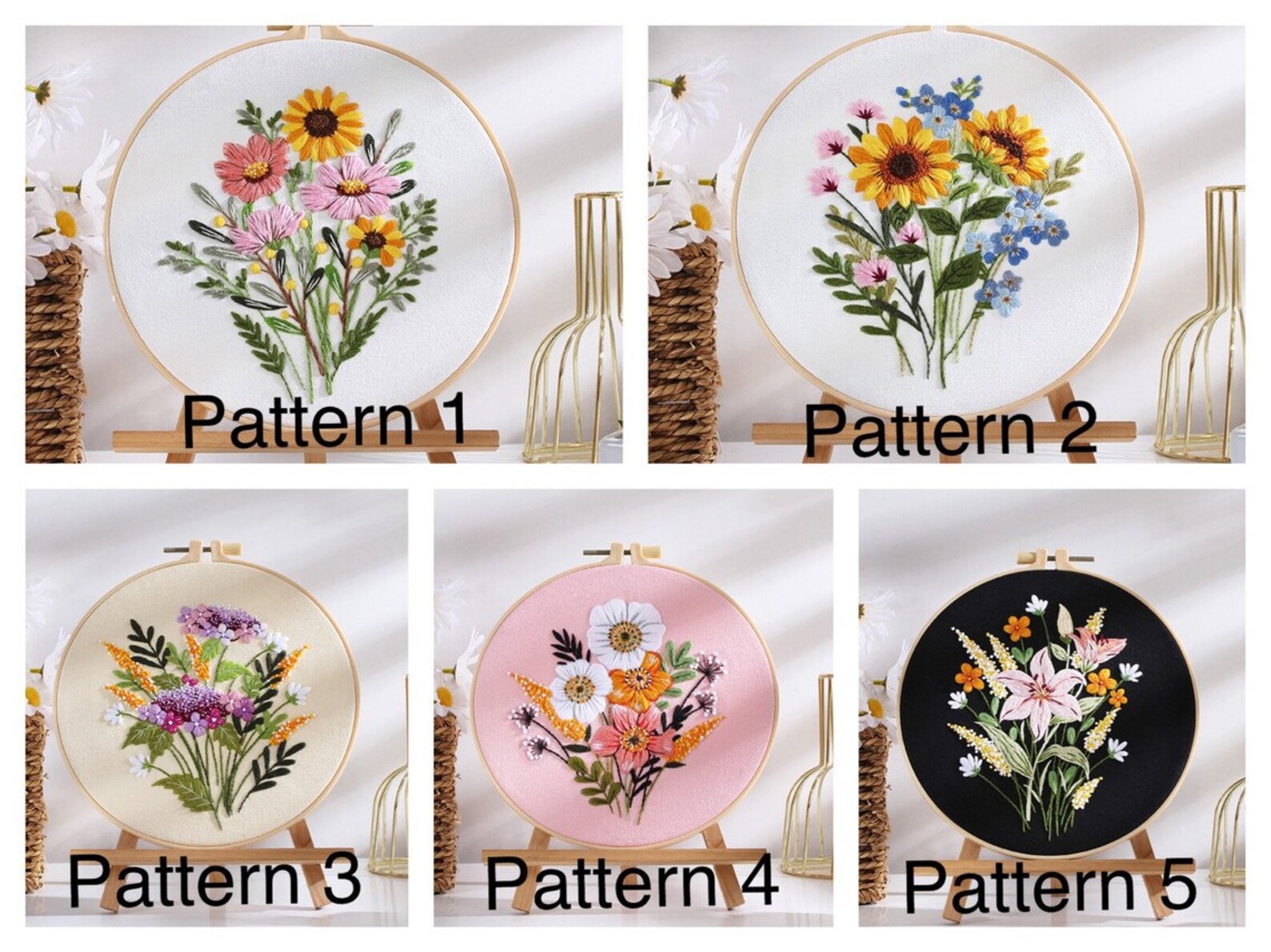 DIY Embroidery Kit Beginner, Beginner Embroidery Kit, Modern Embroidery ...