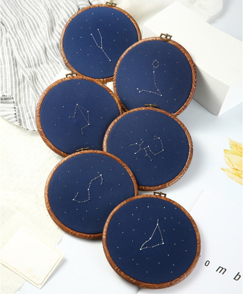 Embroidery Zodiac Constellation Pattern -embroidery Kit Beginner ...