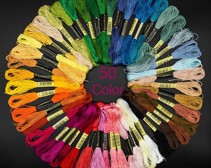 Embroidery Floss Set - 100 Skeins of 8 Meters Each - Embroidery Thread ...