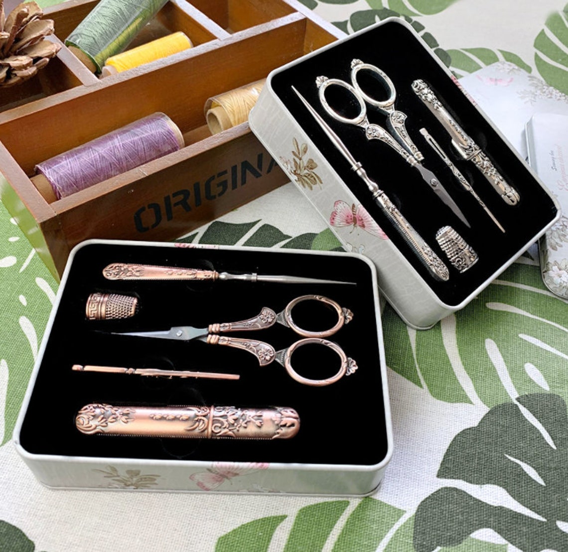 Victorian Needlework Kit5 PCS Vintage Style Embroidery - Etsy