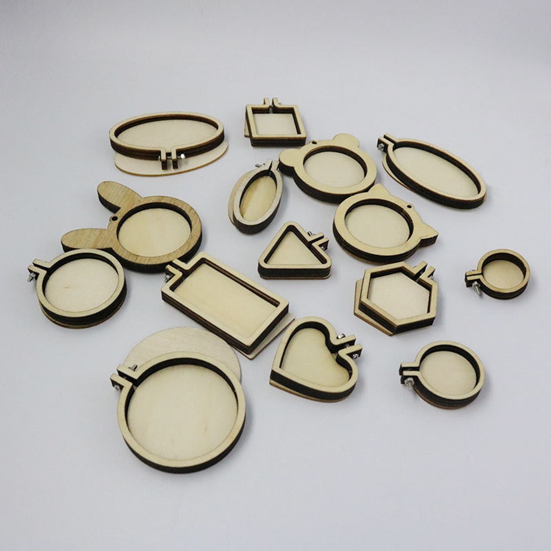 Mini Embroidery Hoop -cute Stitching Jewelry Hoop -square Wooden ...