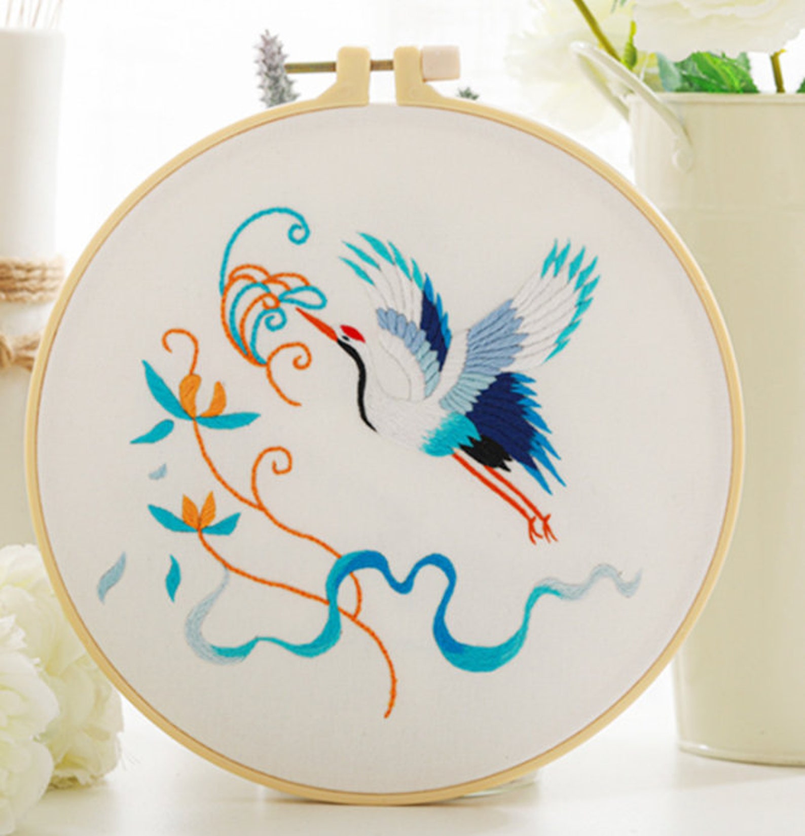 Flora and Fauna Embroidery Kit Phoenix Style Embroidery Craft - Etsy