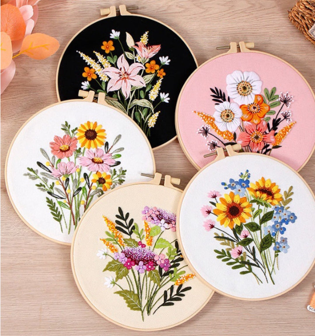 DIY Embroidery Kit Beginner, Beginner Embroidery Kit, Modern Embroidery ...