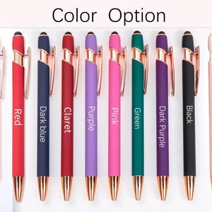 Personalized Luxurious Soft Touch Rose Gold Pen, Rubberized Soft Touch ...