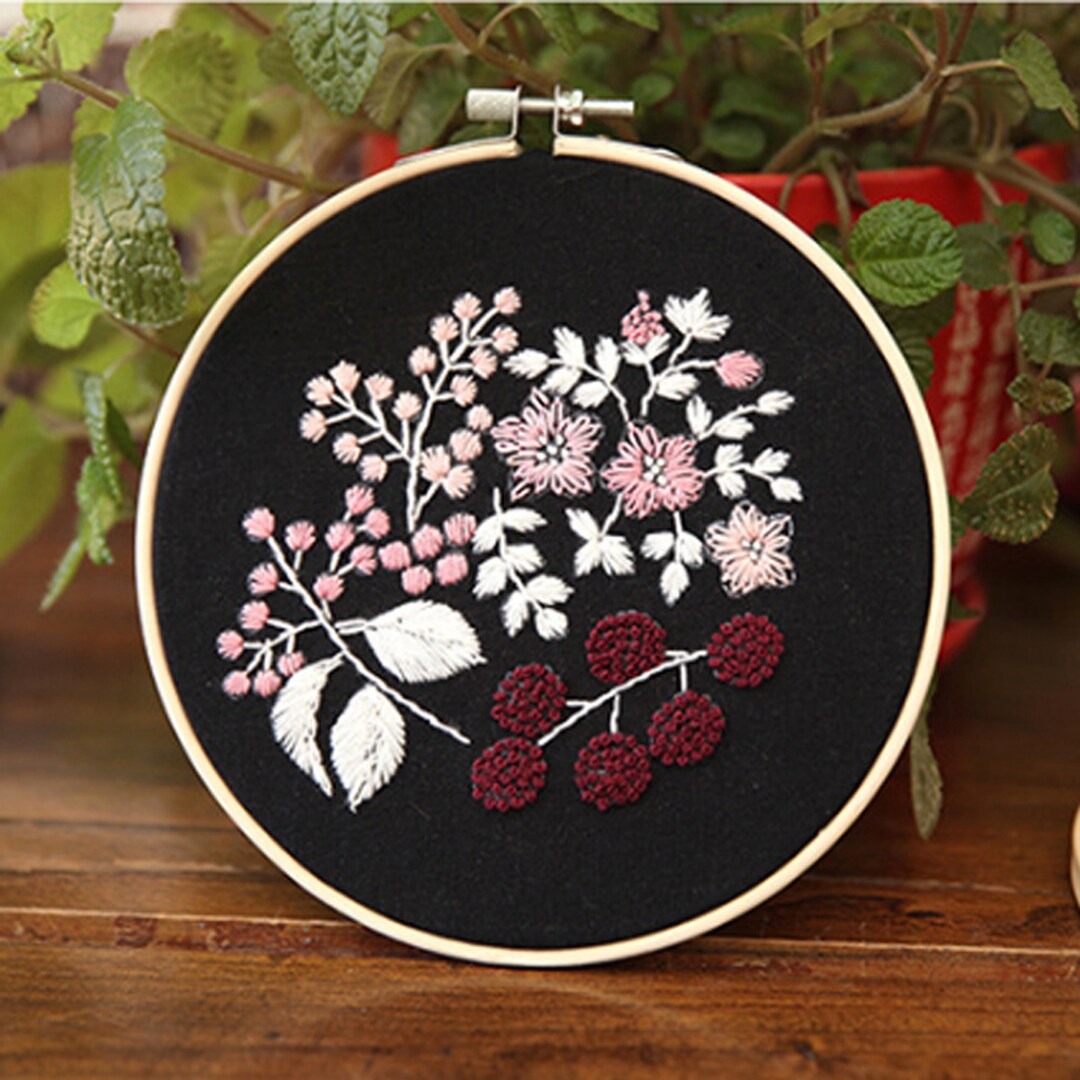 Embroidery Pattern Hand Embroidery Kit DIY Kit | Modern Floral ...