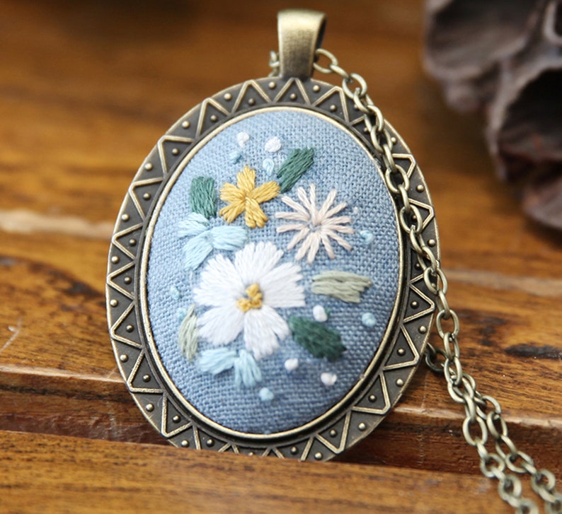 Gifts for Her Friendnecklace Embroidery Embroidery Kit - Etsy