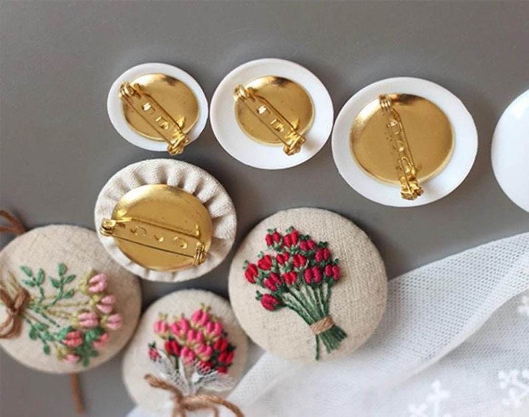 DIY Brooches Accessories-24/30/35/39/49mm,brooch Base,brooch Holder ...