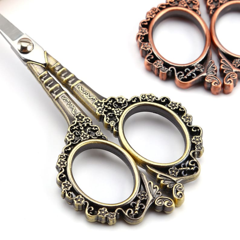 Floral Embroidery Scissors Vintage Style Scissors Vintage - Etsy