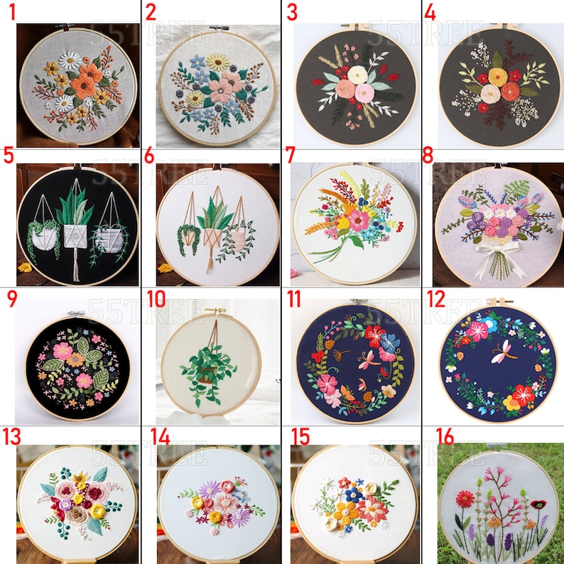 Pick Full Embroidery Kit Bundle From Our Signature Collection ...