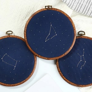 Embroidery Zodiac Constellation Pattern -embroidery Kit Beginner ...