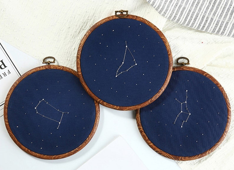 Embroidery Zodiac Constellation Pattern -embroidery Kit Beginner ...