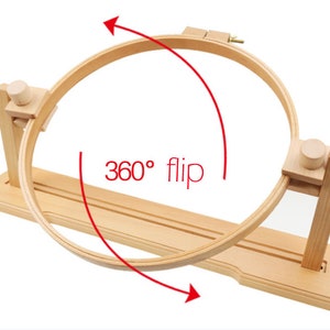 Seat-round 360 Degree Rotatable Embroidery Frame, Adjustable Wooden ...
