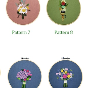 Beginner Embroidery Kit - Modern Flower and Plant Hand Embroidery Full ...