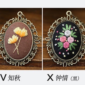 Beginner Embroidery Kit Necklace|embroidered Jewelry Decor|embroidered ...