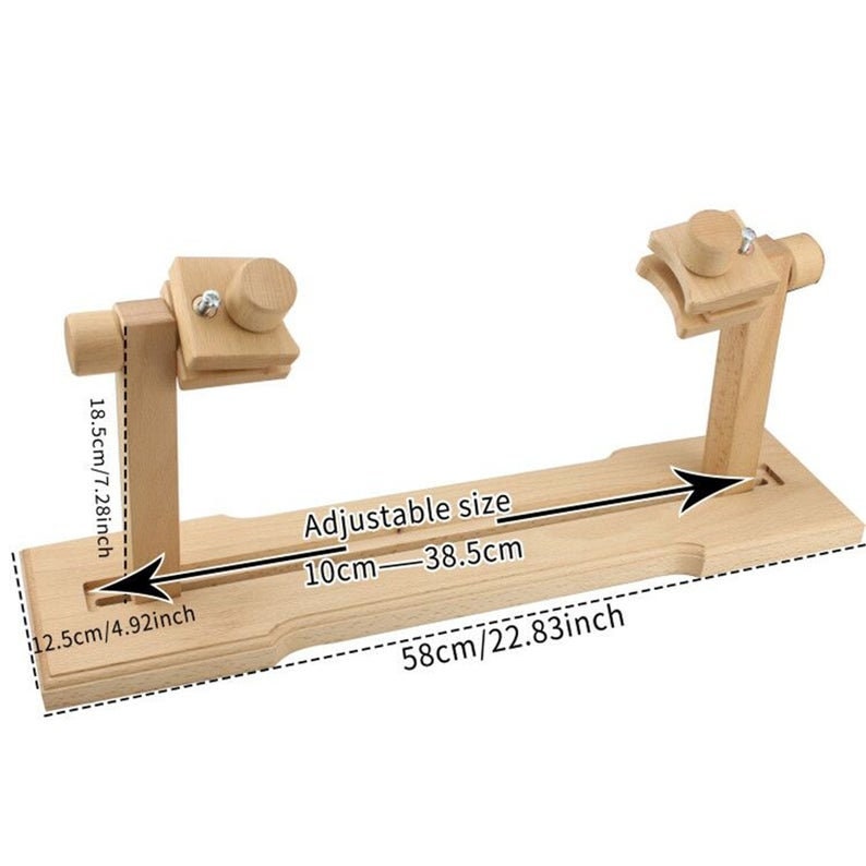 Seat-round 360 Degree Rotatable Embroidery Frame, Adjustable Wooden ...