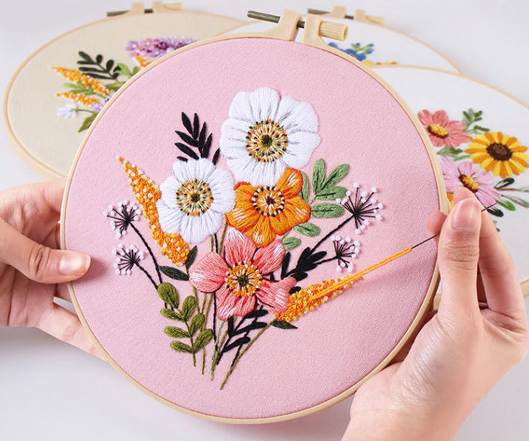 DIY Embroidery Kit Beginner, Beginner Embroidery Kit, Modern Embroidery ...