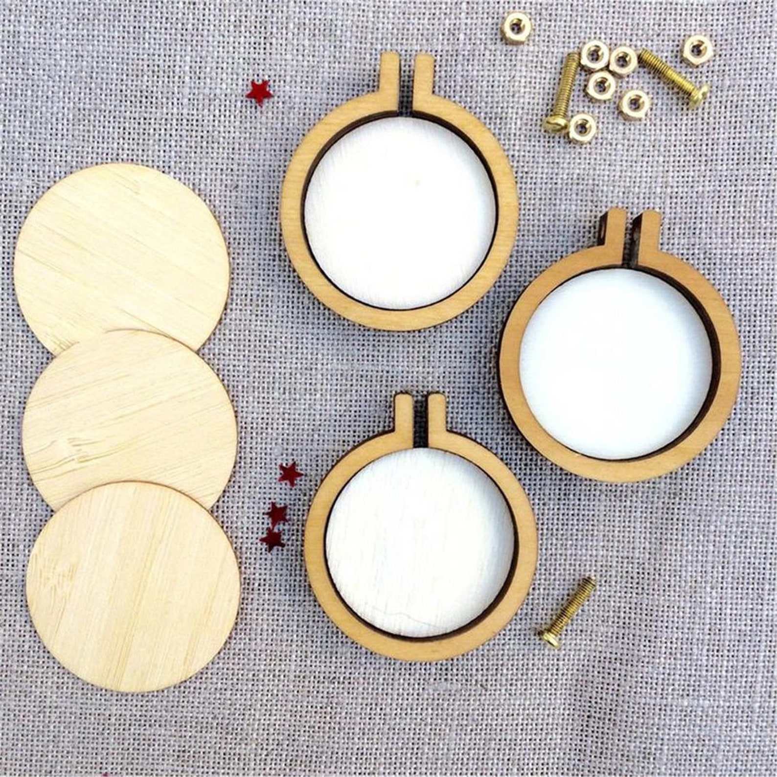 Mini Wooden Embroidery Hoops,mini Embroidery Frame,cute Stitching Hoop ...