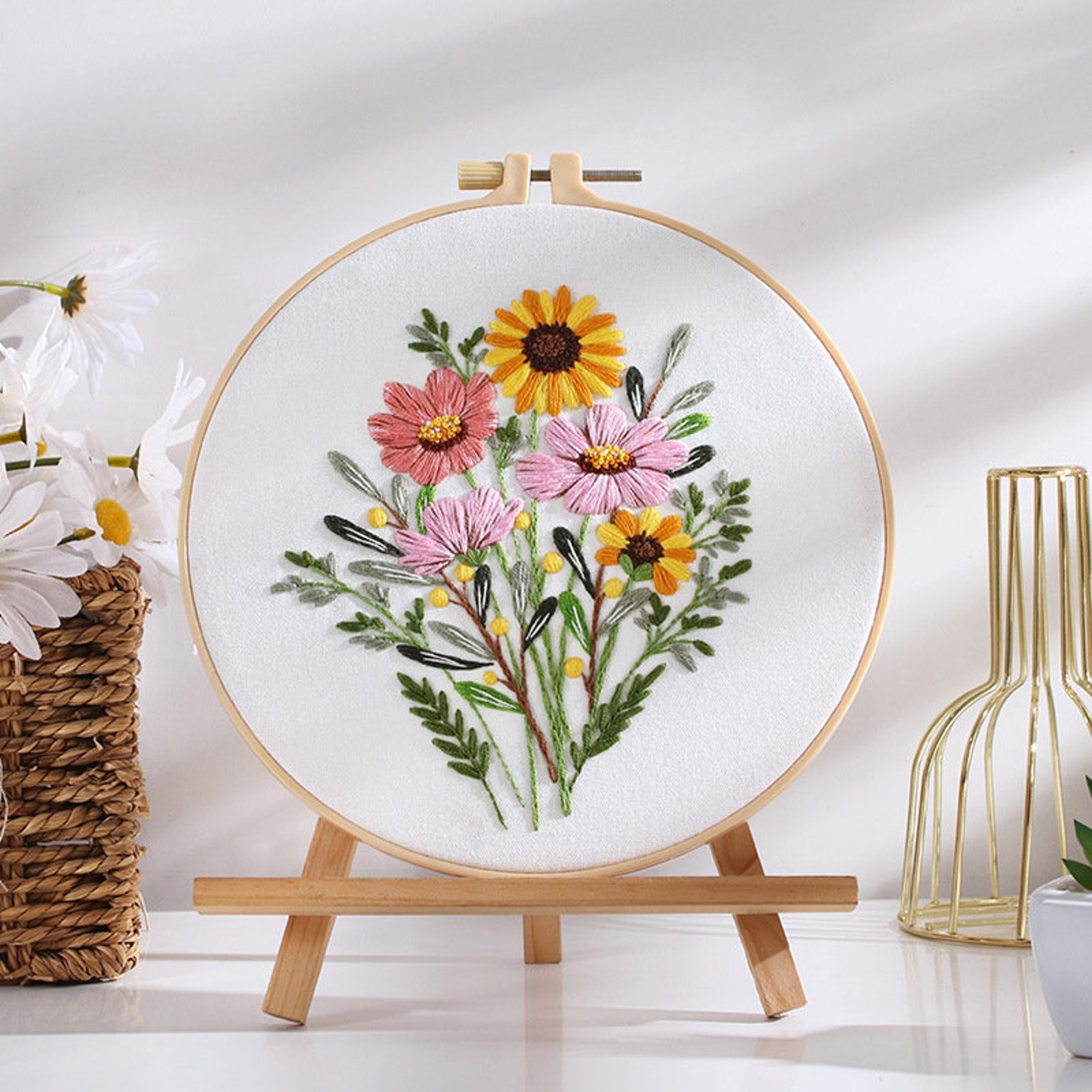 DIY Embroidery Kit Beginner, Beginner Embroidery Kit, Modern Embroidery ...