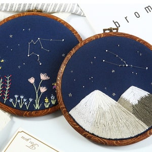 Embroidery Zodiac Constellation Pattern -embroidery Kit Beginner ...