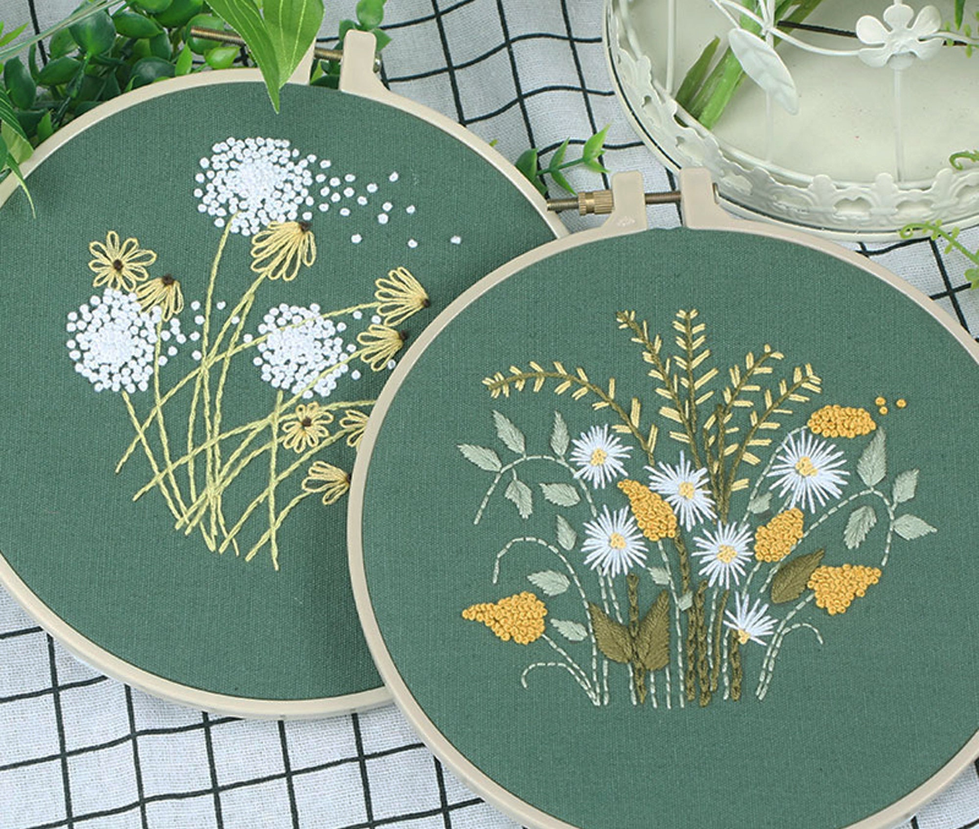 Embroidery KitBeginner Embroidery flowers patternHoop Art | Etsy