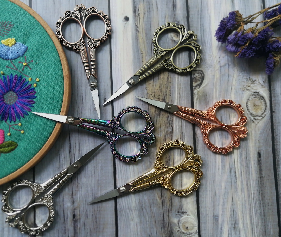 Vintage Style Embroidery Scissors, Small Cross Stitch Scissor, Needle ...