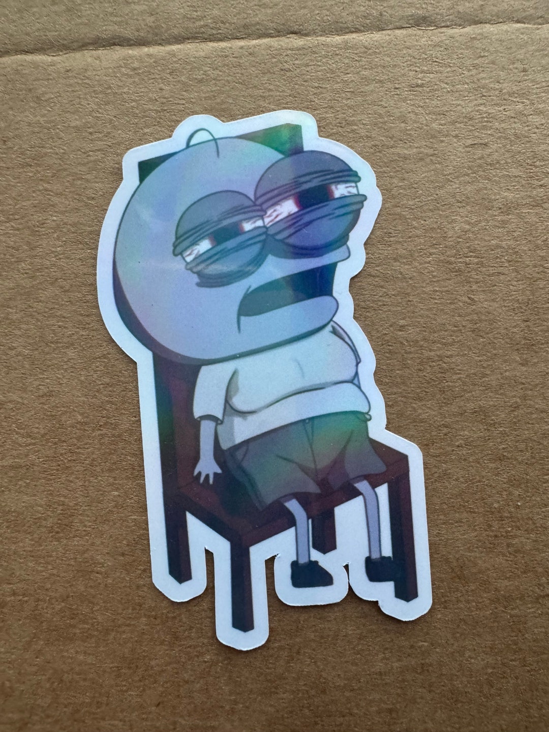 Holographic Depressed Pim Sticker - Etsy