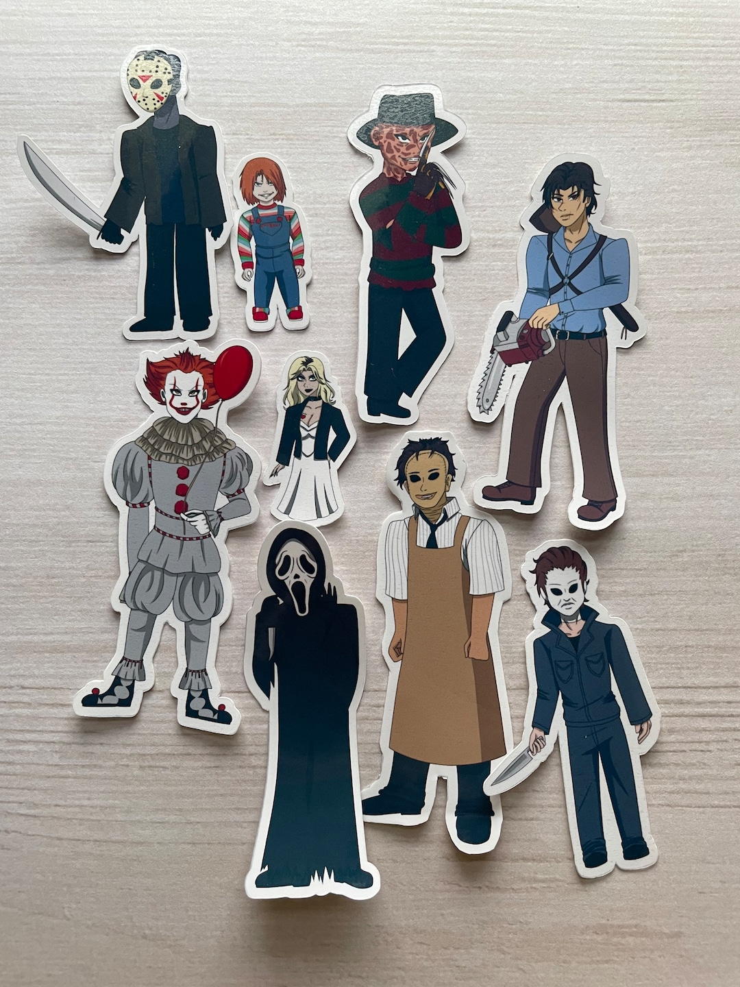 Horror Movie Character Stickers - Etsy
