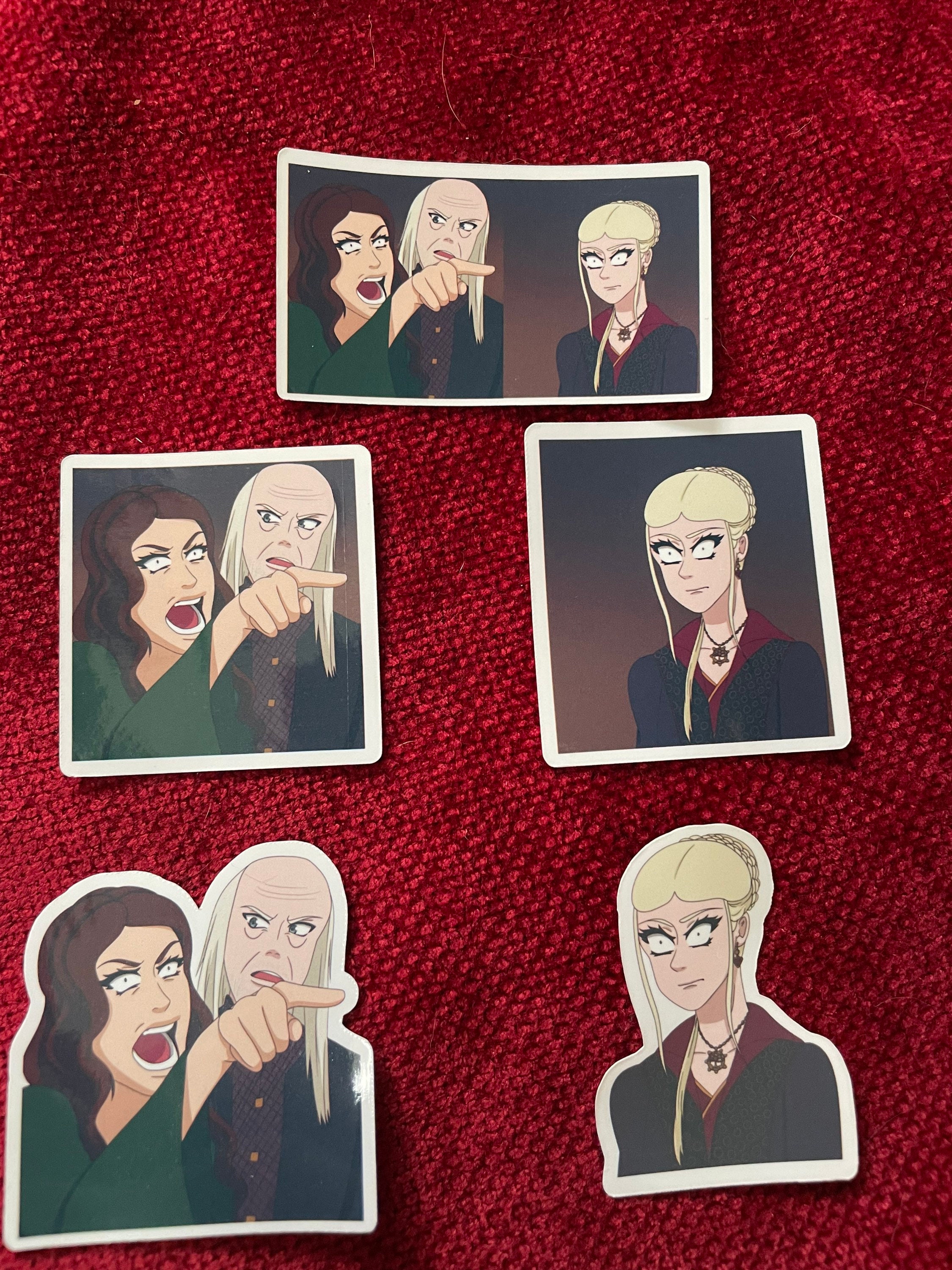 Alicent Viserys and Rhaenyra Cat Meme Stickers - Etsy