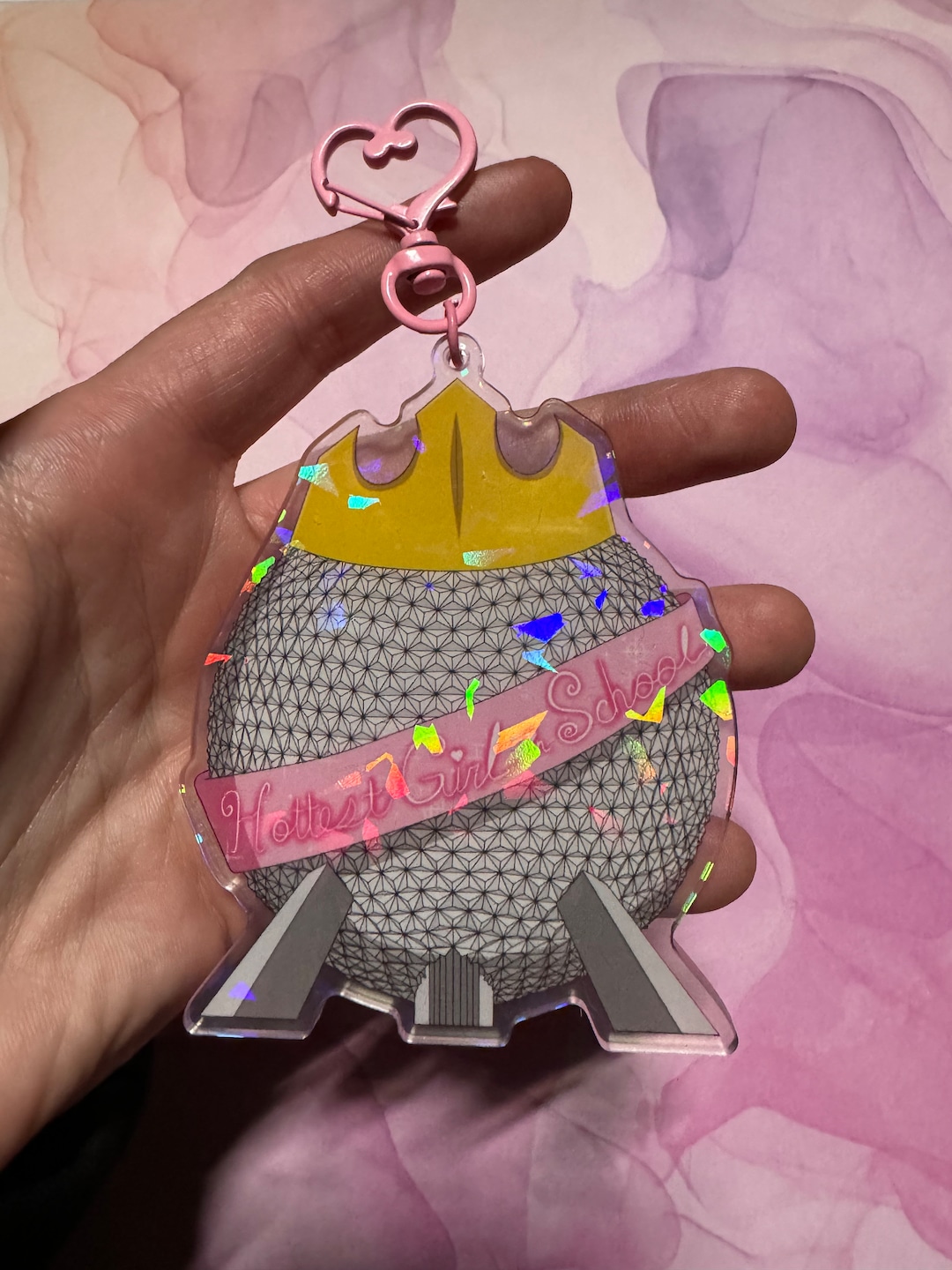 The Hottest Girl in School Holographic Keychain - Etsy