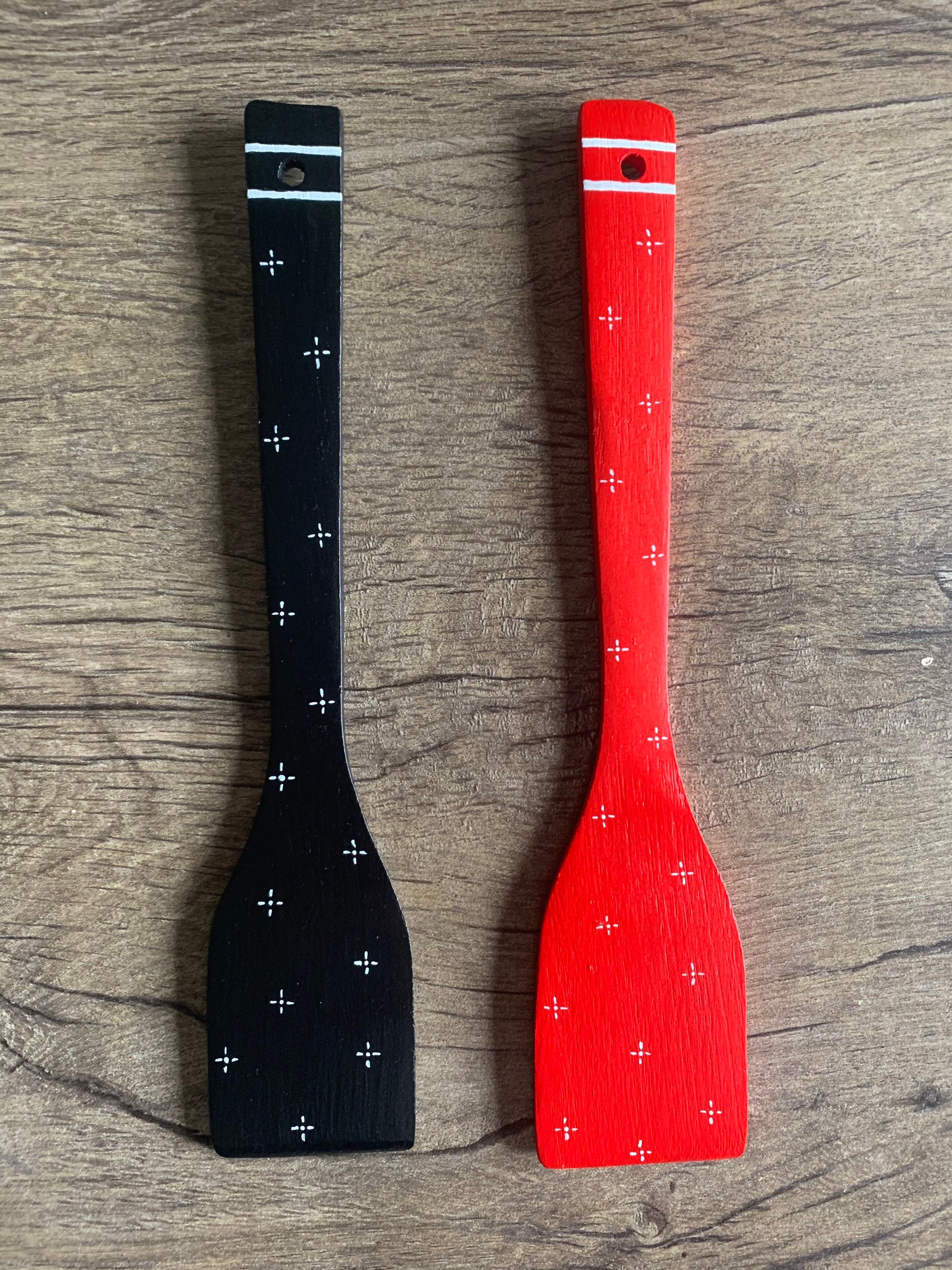 Hand-painted Wooden Spatula: Warli & Madhubani Art Kitchen Decor - Etsy