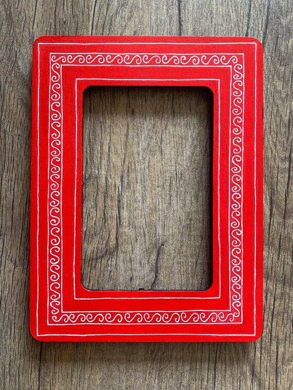 Red Wooden Frame