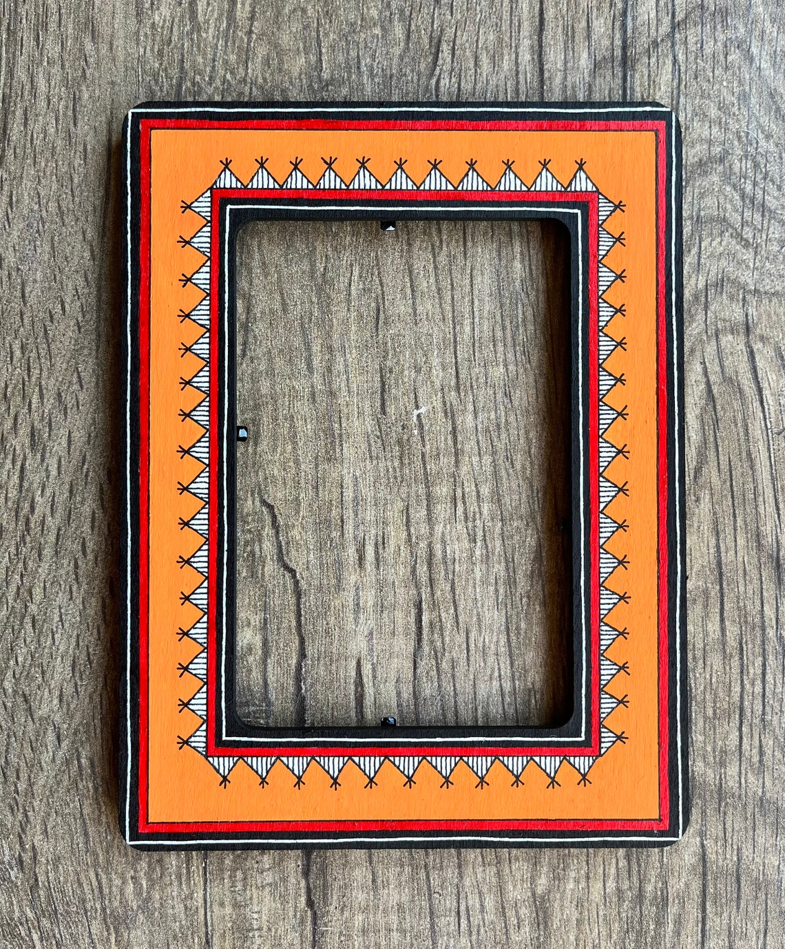 Hand Painted Wooden Frame Madhubani Art Acrylic Painting - Etsy