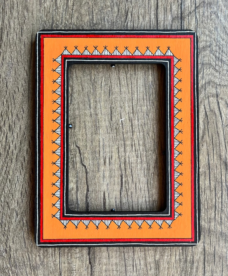 Hand Painted Madhubani Art Wooden Frame: Indian Home Decor - Etsy