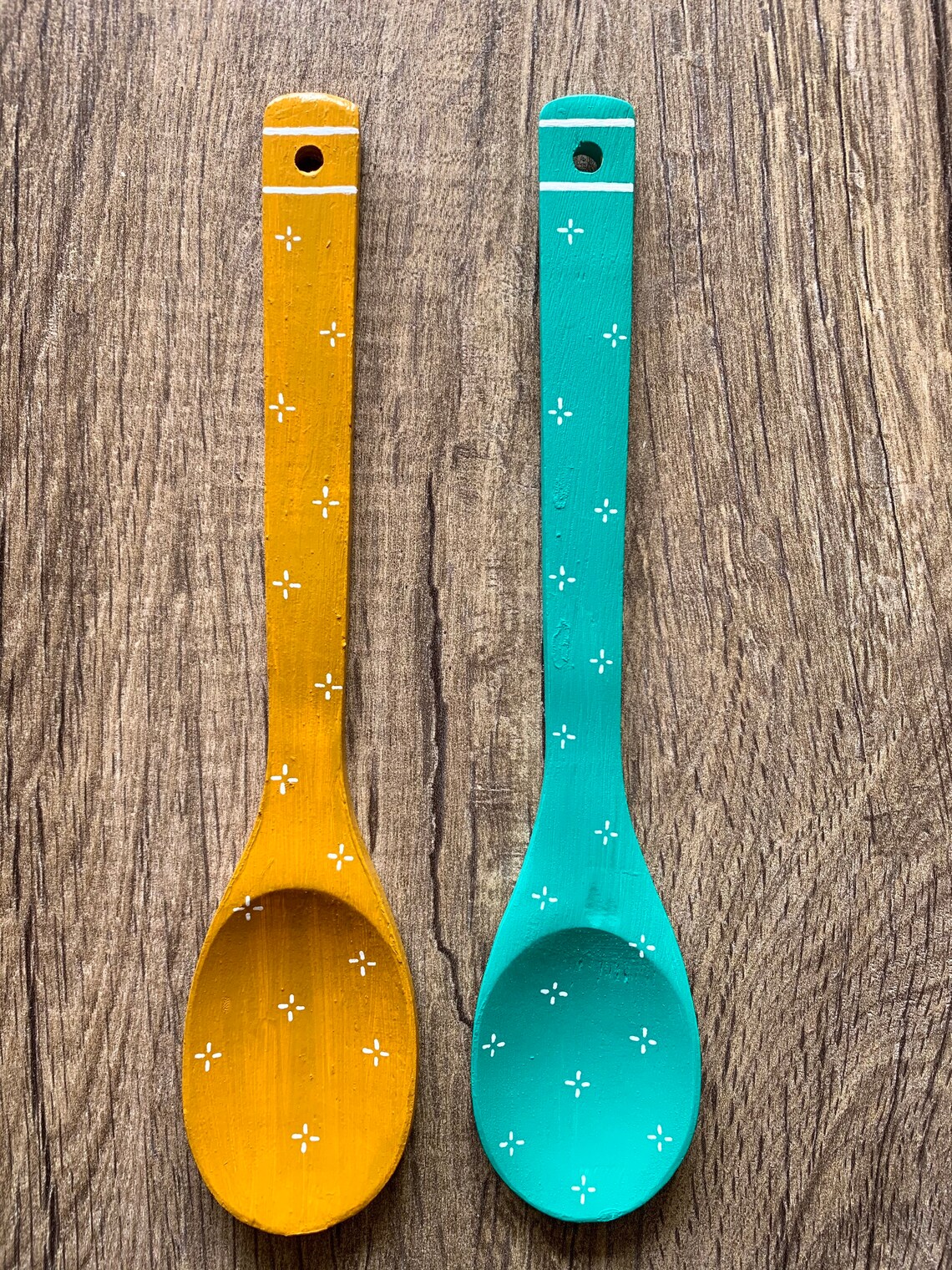 Hand Painted Wooden Spoon Acrylic Painting on Wooden Spoon Home Decor ...