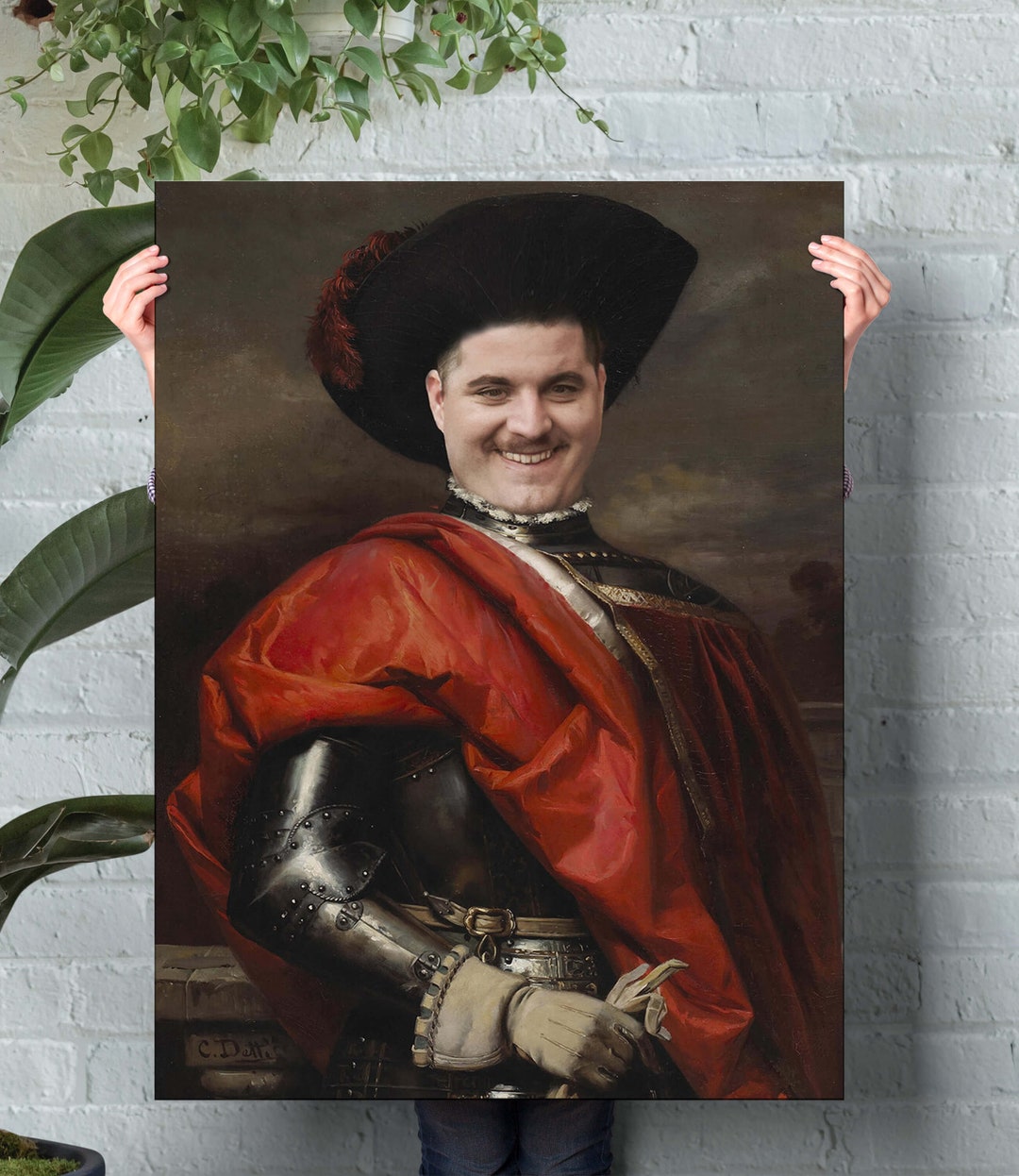 Custom Portrait,classic Knight Portrait,renaissance Knight Portrait ...