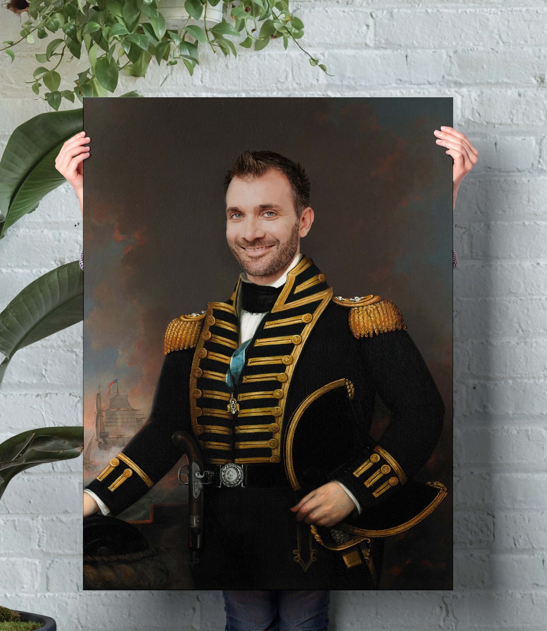 Personalized Military Portrait for Him, Royal Portrait, Renaissance ...