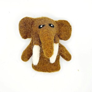 Felted Finger Puppet Woolly Mammoth, 100% New Zealand Wool, Needle ...