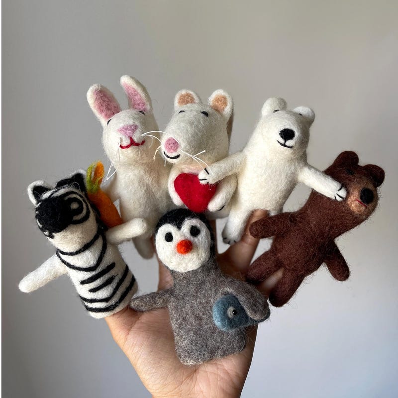 Felt Finger Puppets - Etsy