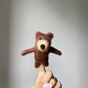 Handmade Felted Finger Puppets: New Zealand Wool Animal Set - Etsy