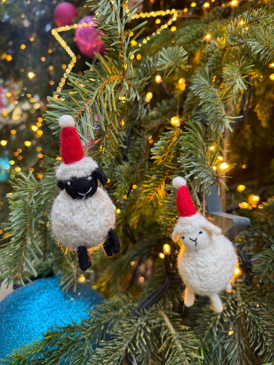 Hanging Sheep Ornament Black or White, Hanging Tree, Plant, Car ...