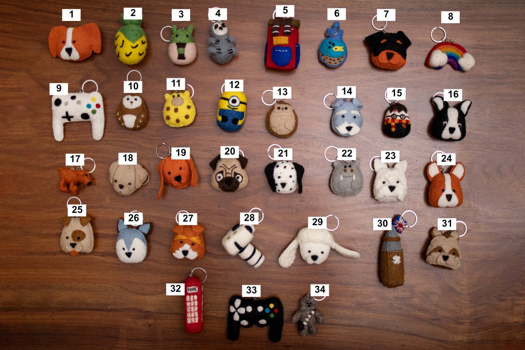 Felted Keychains, Keyring Gift Ideas, Handmade Key-rings Keychains ...