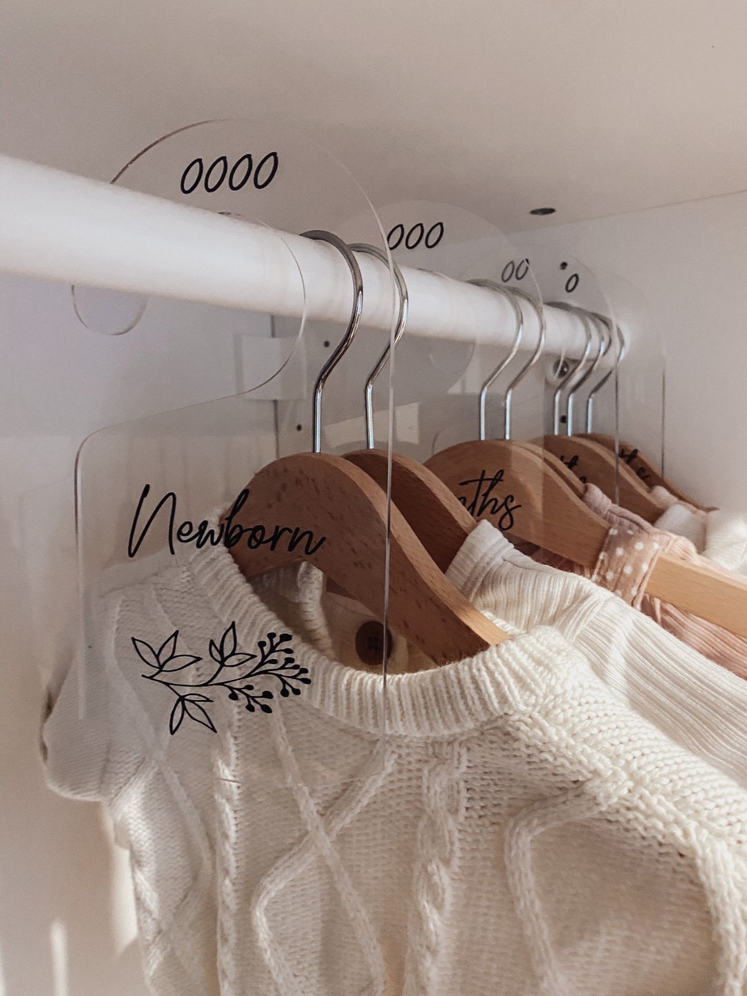 Clear Acrylic Wardrobe Dividers black Print X 5 - Etsy Australia