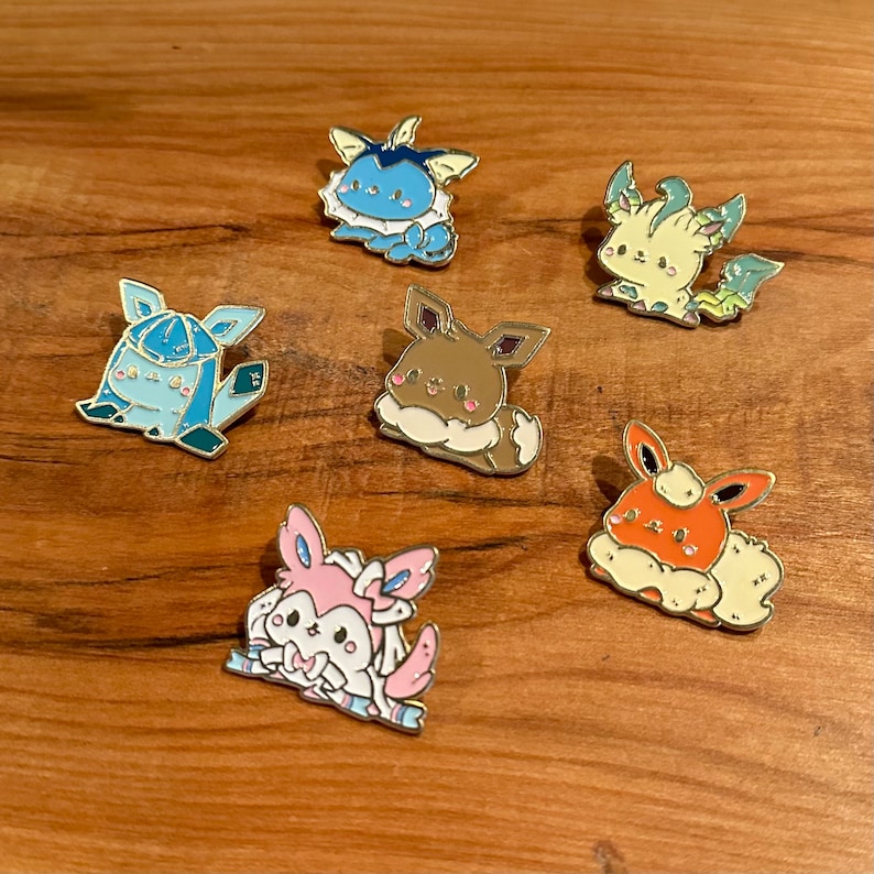 Pokémon Eeveelution Eevee Evolutions Enamel Metal Pin Set - Etsy