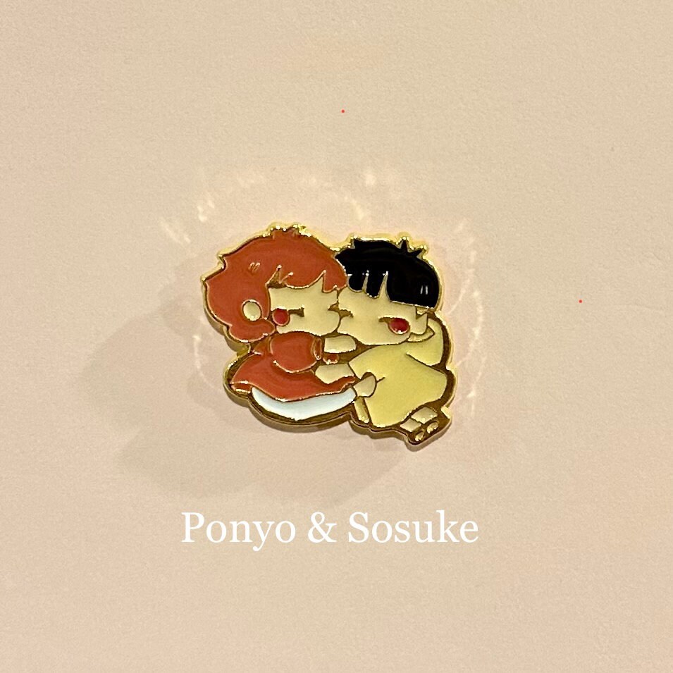 Studio Ghibli Couple Series Enamel Metal Pins, Chihiro, Haku, Howl ...