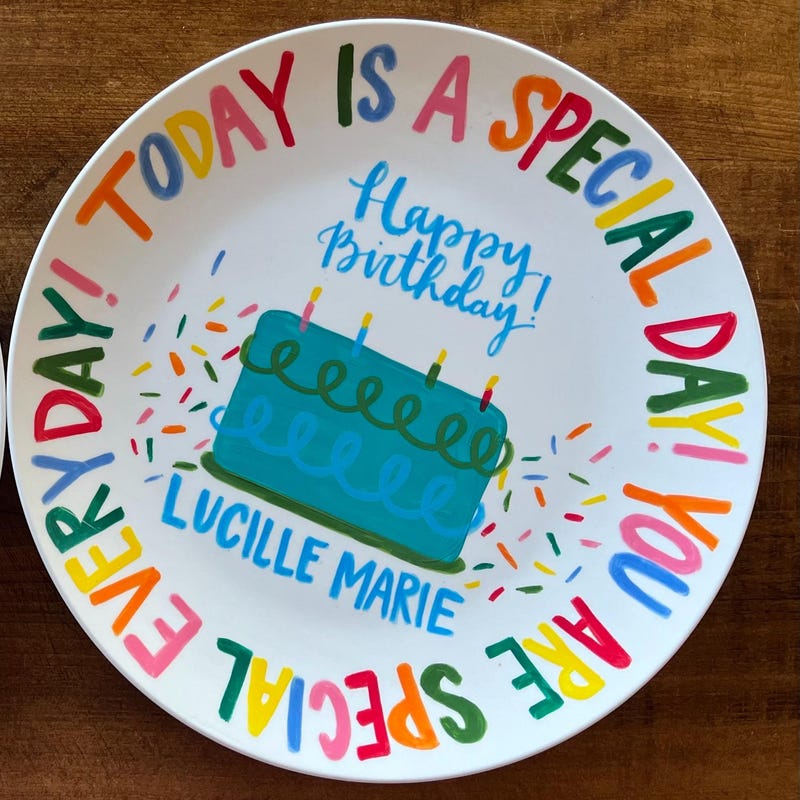 Birthday Plate - Etsy