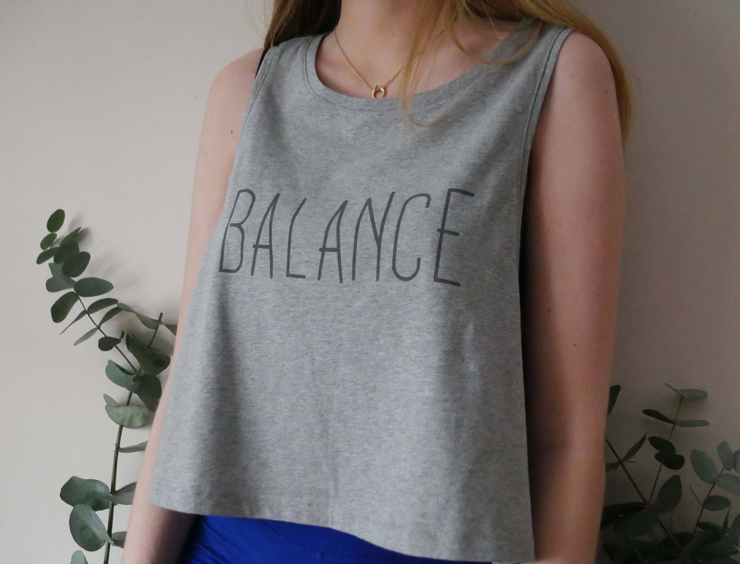 Organic Cotton Balance Crop, Women's Grey Top, Wellness, Yoga Top ...