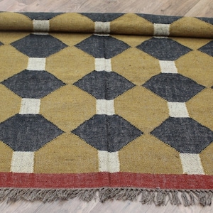 4x4, 9x9 Feet and Other Size Also Handmade Square Wool Jute Area Rug ...